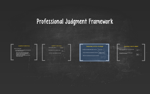 Professional Judgment Framework by Mike Nigolian on Prezi