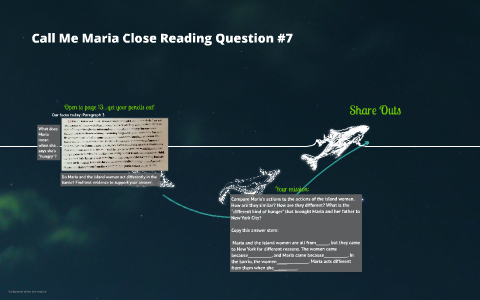 Call Me Maria Close Reading Question #7 by Sylvia Gonzales on Prezi