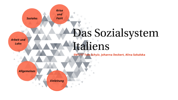 Das Sozialsystem Italiens by Johanna Deckert on Prezi