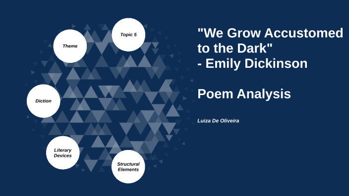 "We Grow Accustomed to the Dark" Poem Analysis by Luiza De Oliveira on ...