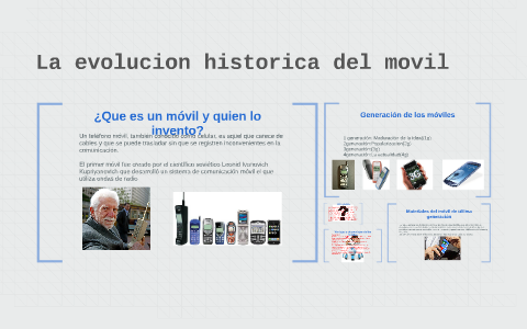 Evolución tecnológica del móvil en la historia by Manuel Martinez on Prezi