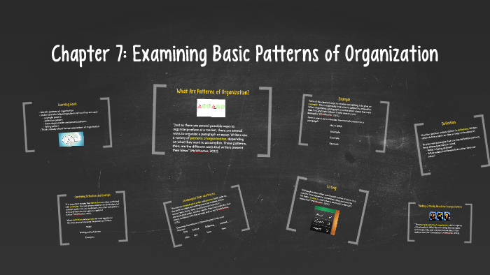 Chapter 7: Examining Basic Patterns of Organization by Lauren Sollazzo