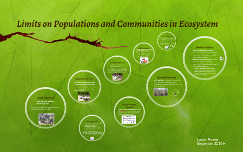Limits on Populations and Communities in Ecosystem by Lauren Mearns on ...