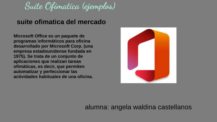 ejemplos de una suite ofimatica by angela waldina castellanos guillen ...