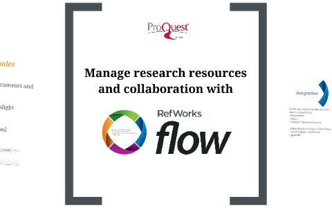 ProQuest - RefWorks Flow introduction by Katharina Baier on Prezi