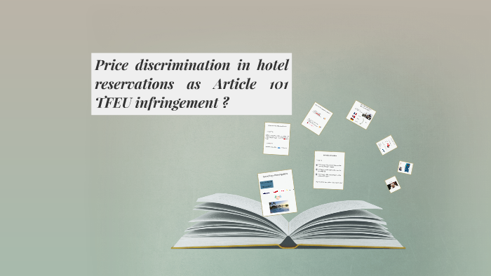 Price discrimination in hotel reservations as Article 101 TF by Amaury ...