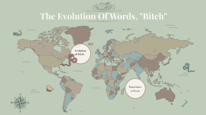 The Evolution Of Words "Bitch" by Chanston Goodman on Prezi