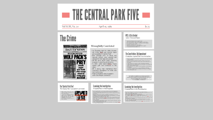 THE CENTRAL PARK FIVE by Hayley Corson on Prezi