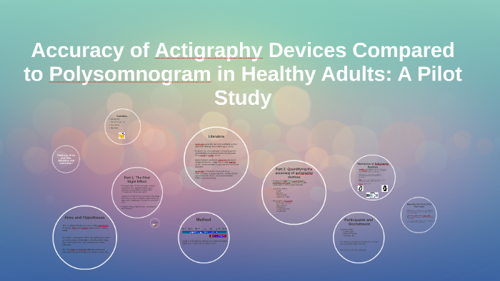 Accuracy of Actigraphy Devices Compared to PSG in Healthy Ad by ...