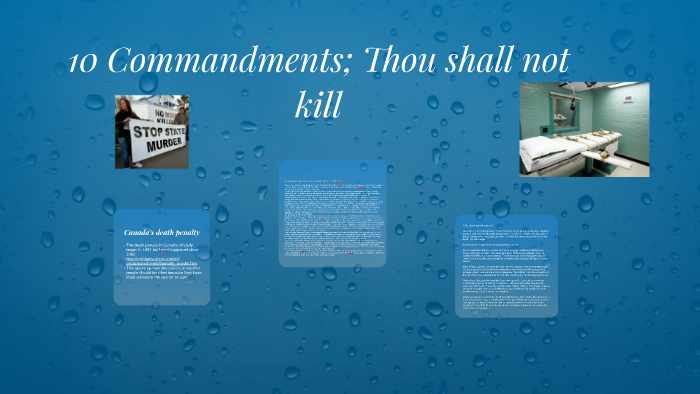 10 Commandments; Thou shall not kill by Franka Subic on Prezi