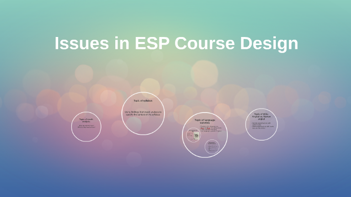 Issues in ESP Course Design by on Prezi