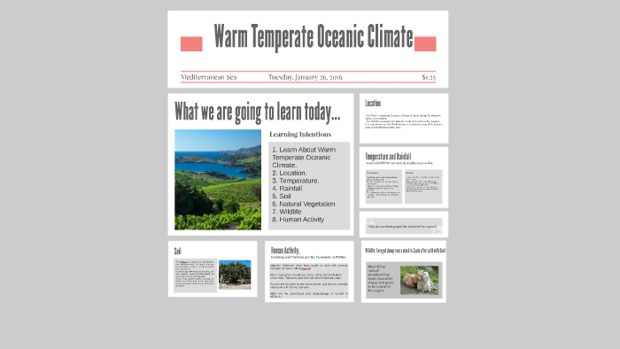 Warm Temperate Oceanic Climate by Sean Whyte on Prezi