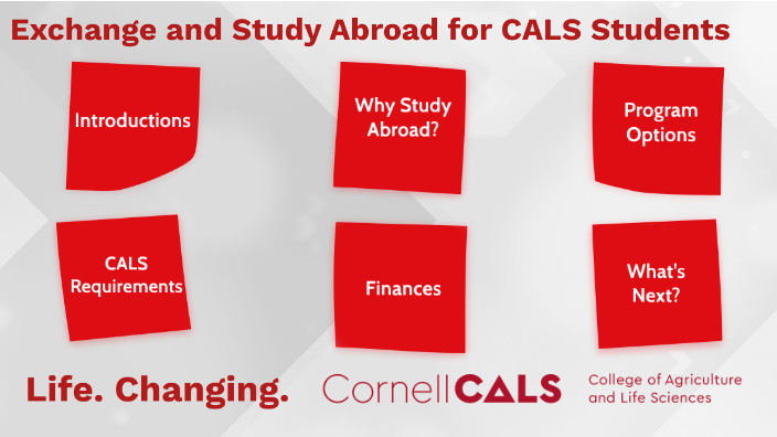 Exchange and Study Abroad Opportunities for CALS Students by Jessica Hawkey on Prezi