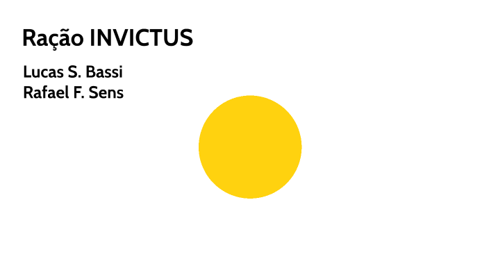 Ração INVICTUS by Lucas Bassi on Prezi
