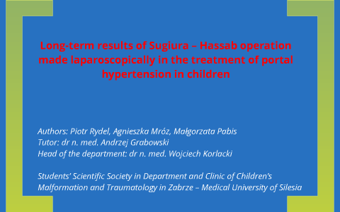 Long-term results of Sugiura – Hassab operation made laparoscopically ...