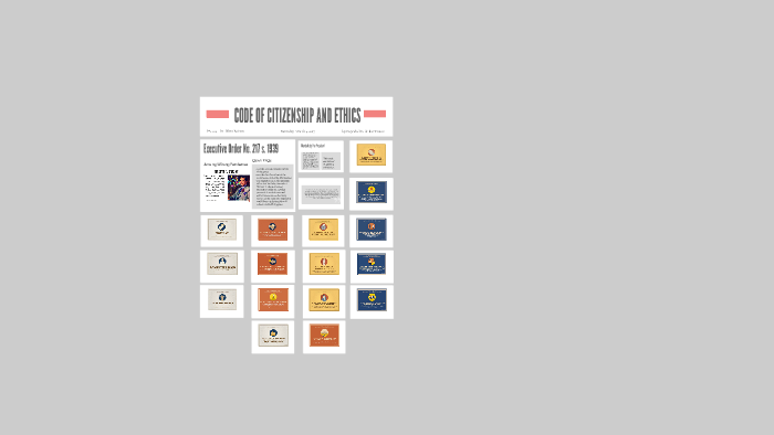 CODE OF CITIZENSHIP AND ETHICS by on Prezi