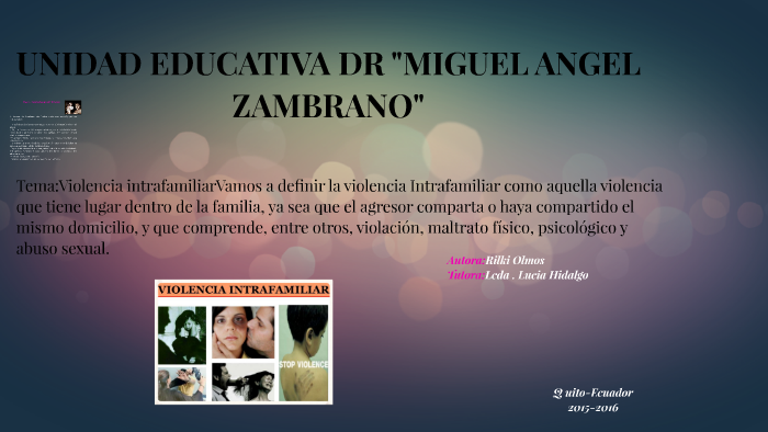 UNIDAD EDUCATIVA "DR MIGUEL ANGEL ZAMBRANO" by Corito Olmos on Prezi