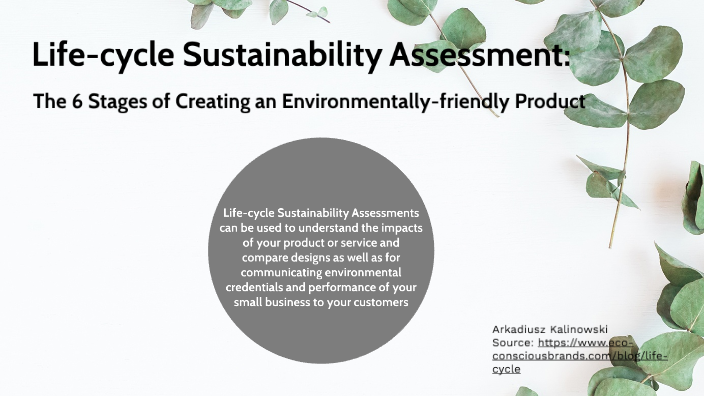 Life-cycle Sustainability Assessment: by Arkadiusz Kalinowski on Prezi