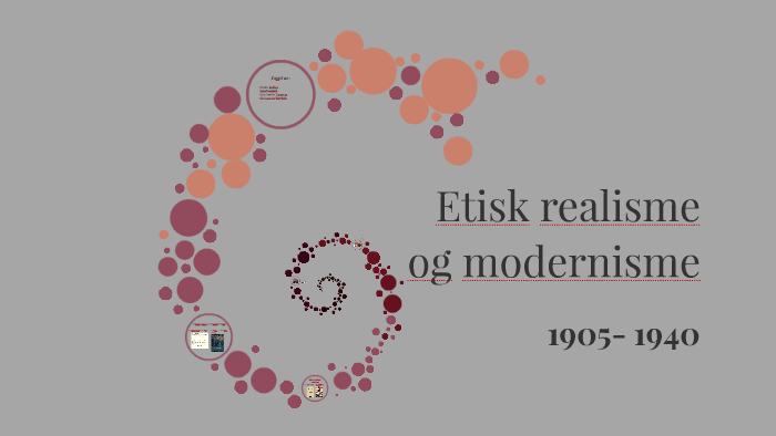 Etisk realisme og modernisme by Siri Aamand Bjørbæk on Prezi