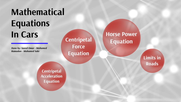 Mathematical Equations In Cars by Saeed Al Janahi on Prezi