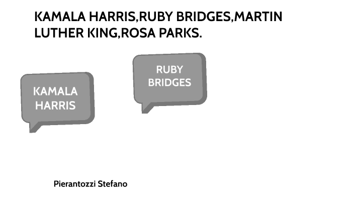 KAMALA HARRIS,RUBY BRIDGES,MARTIN LUTHER KING,ROSA PARKS. by stefano ...