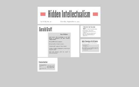 Hidden Intellectualism by Kristen Eckman on Prezi