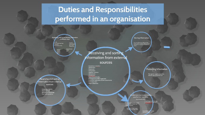 Duties and Responsibilities performed in an organisation by louise ...