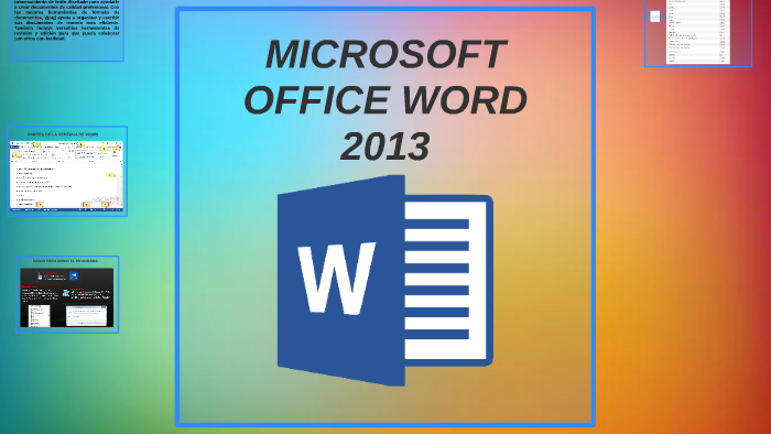 MICROSOFT OFFICE WORD 2013 by Juan Diaz on Prezi