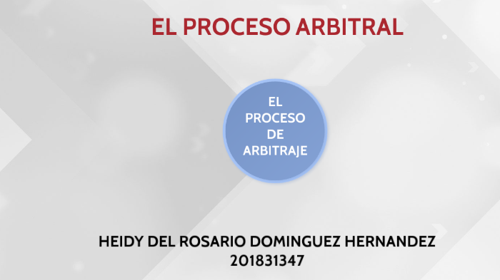 EL PROCESO ARBITRAL Y SU ESQUEMA by Heidy Dominguez on Prezi