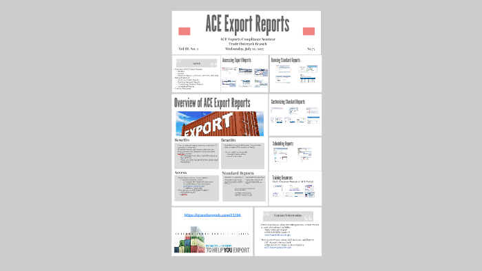 ACE Export Reports by Mayumi Brewster on Prezi