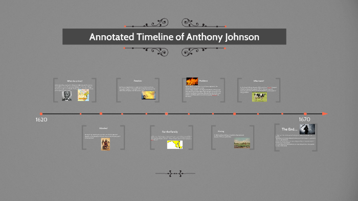Annotated Timeline of Anthony Johnson by Antonio Antonucci on Prezi