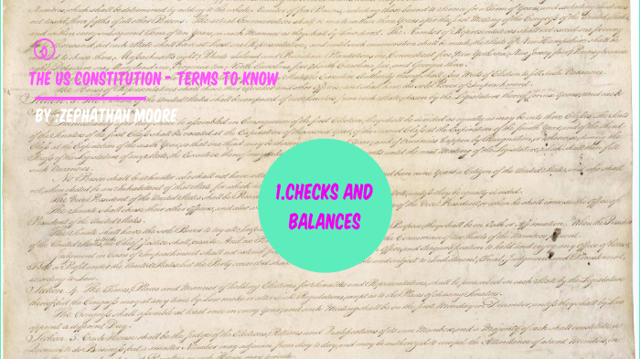 THE US CONSTITUTION - TERMS TO KNOW by zephathah moore on Prezi