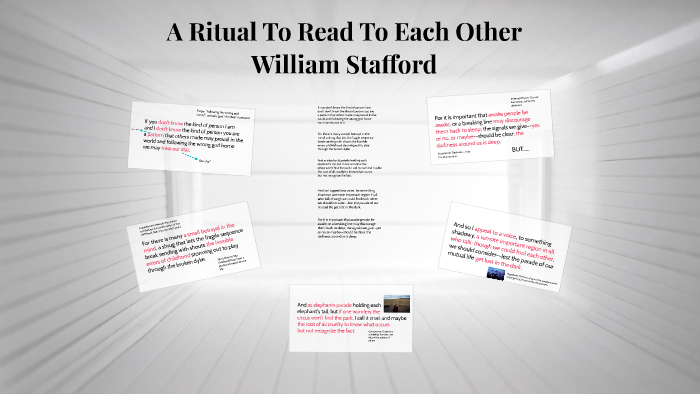 A Ritual To Read To Each Other by Matt Roper on Prezi