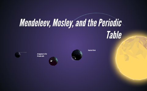 Mendeleev, Mosley, and the Periodic Table by Julia Kirk on Prezi