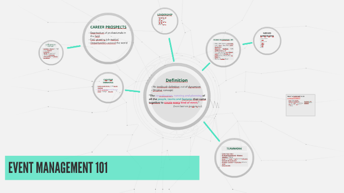 EVENT MANAGEMENT 101 by Cindy Tran