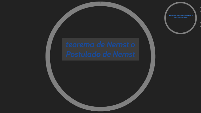 teorema de Nernst o Postulado de Nernst by David Russi Ramos on Prezi