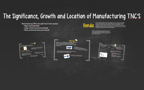 The Significance, Growth and Location of Manufacturing TNC's by Brooke ...