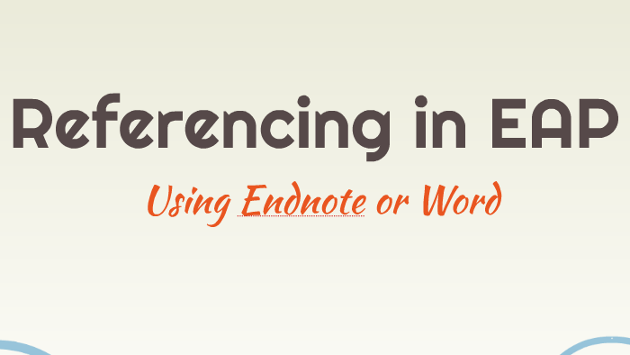 Referencing in EAP by Phillipa Goode