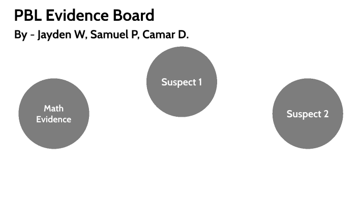 PBL Evidence Board by Jayden Williams on Prezi