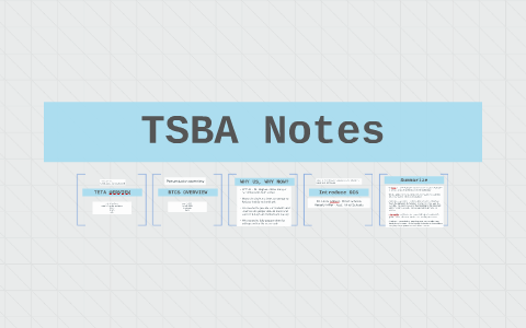 TSBA Notes by Andy Arnold on Prezi