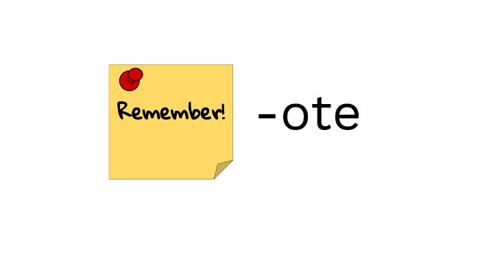 Word Family - ote by Natalie Driver on Prezi