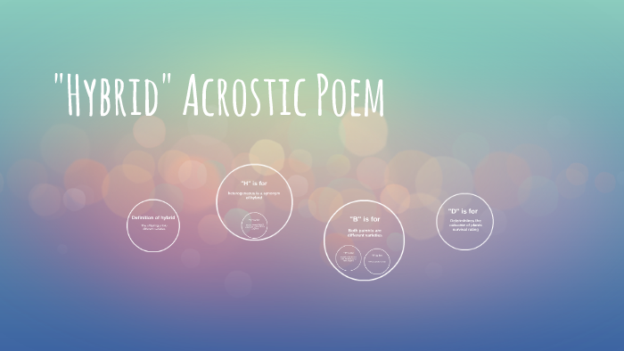 Hybrid Acrostic Poem by Tristin Bright on Prezi