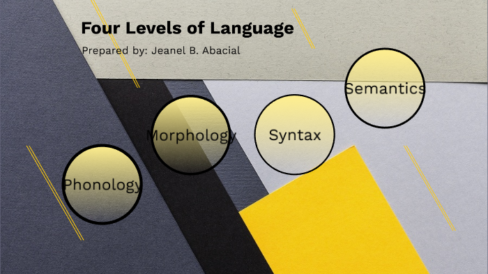 Levels of Language by Jeanel Abacial on Prezi