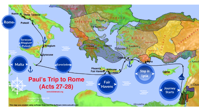Paul's Journey to Rome by Elise Hill on Prezi