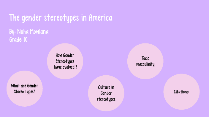 The gender stereo types in America by Nuha Mowlana on Prezi
