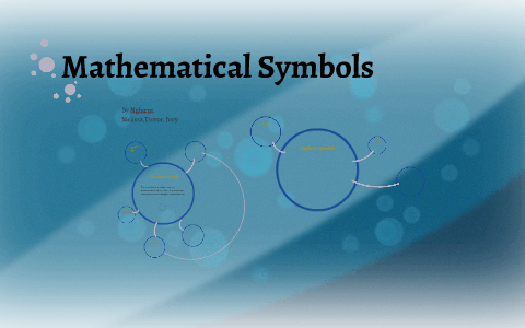 Mathematical Symbols by Nghiem Pham