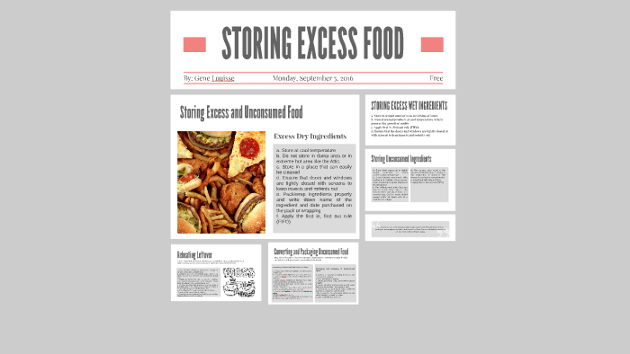 STORING EXCESS FOOD by Gene Ollet on Prezi