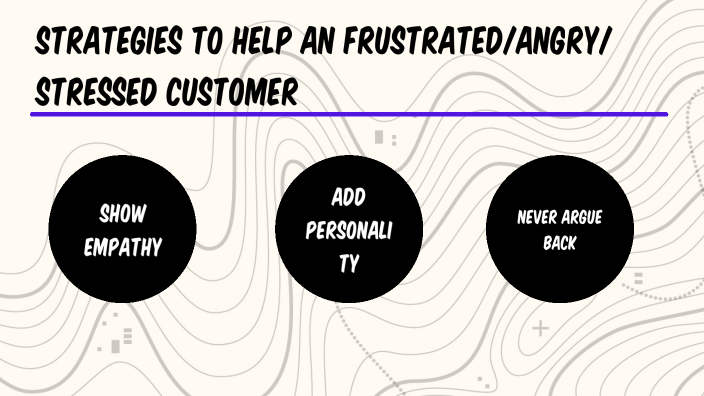 Strategies to help an angry/stressed/anxious customer relax by kesst C ...