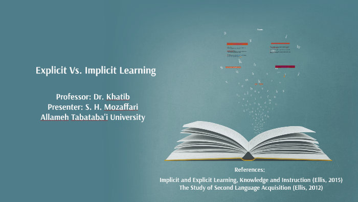 Explicit and implicit learning by Seyedeh hamideh mozaffari on Prezi