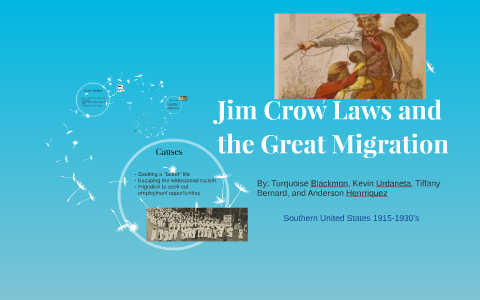 Jim Crow Laws and the Great Migration by Turquoise Blackmon on Prezi